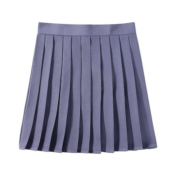 Cute Skirts for Women Spring Fall High Waist Pleated Skirt A Line Solid ...