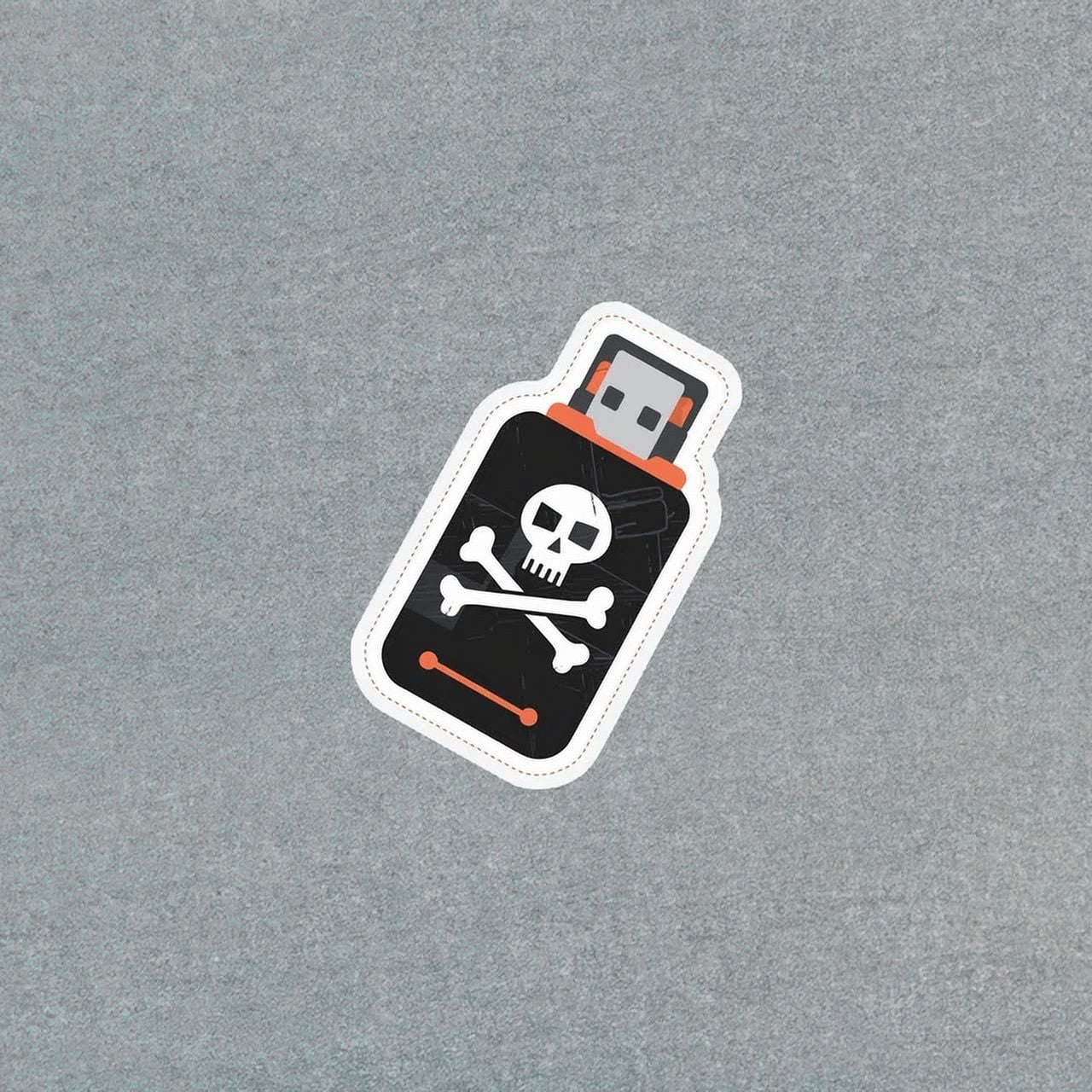Cute Skull And Crossbones Usb Flash Drive Sticker For Techiesphone ...