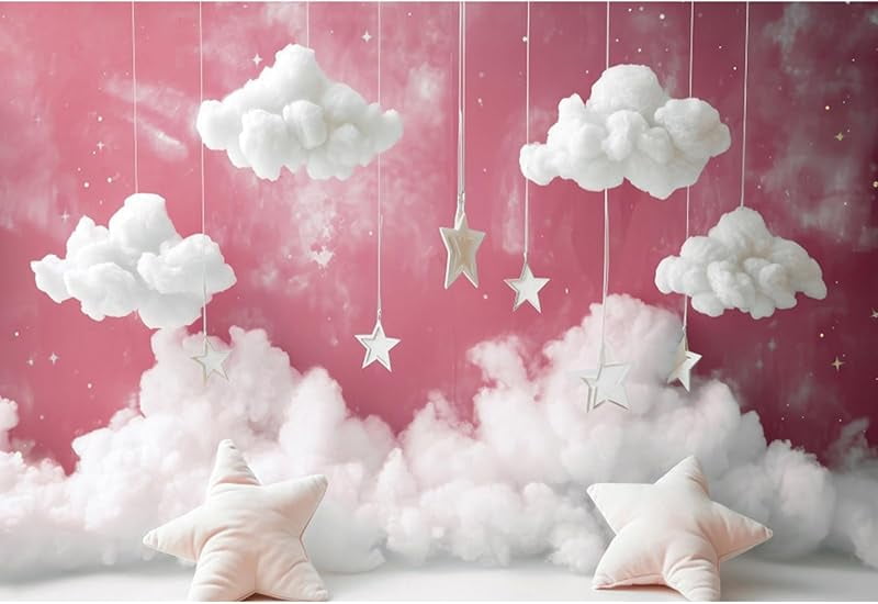Cute Sky Clouds Star Backdrop Kids Photography Background Boy Girl ...