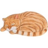 Cute Sleeping Cat Shaped Area Rug, Microfiber Absorbent Floor Mat for ...