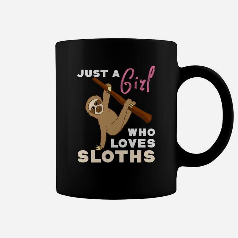 Cute Sloth Girl Who Loves Sloths Tees Women Kids Gifts Coffe - Walmart.com