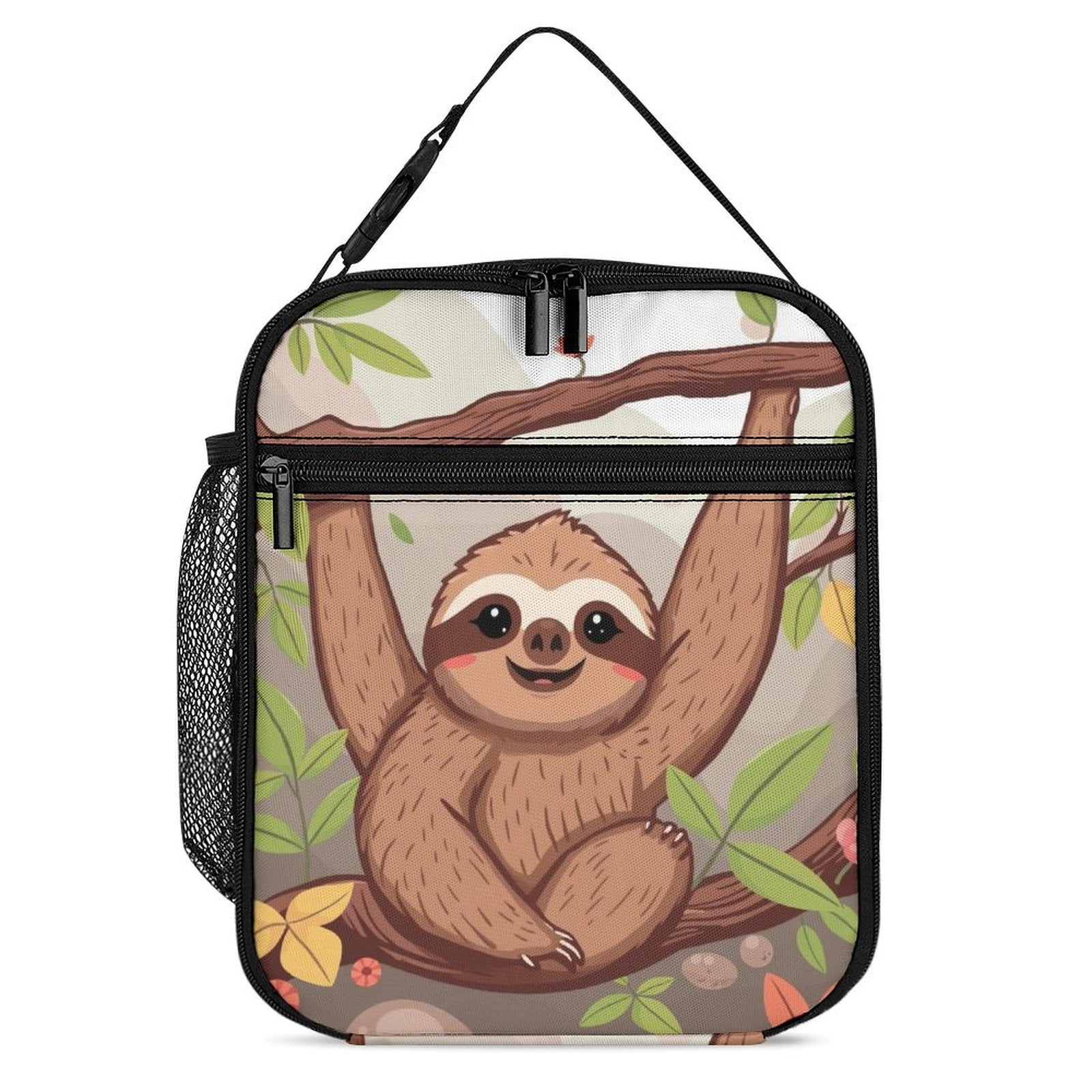 Cute Sloth Hanging Tree Lunch Bag Insulated Meal Bag Reusable Lunch Box ...