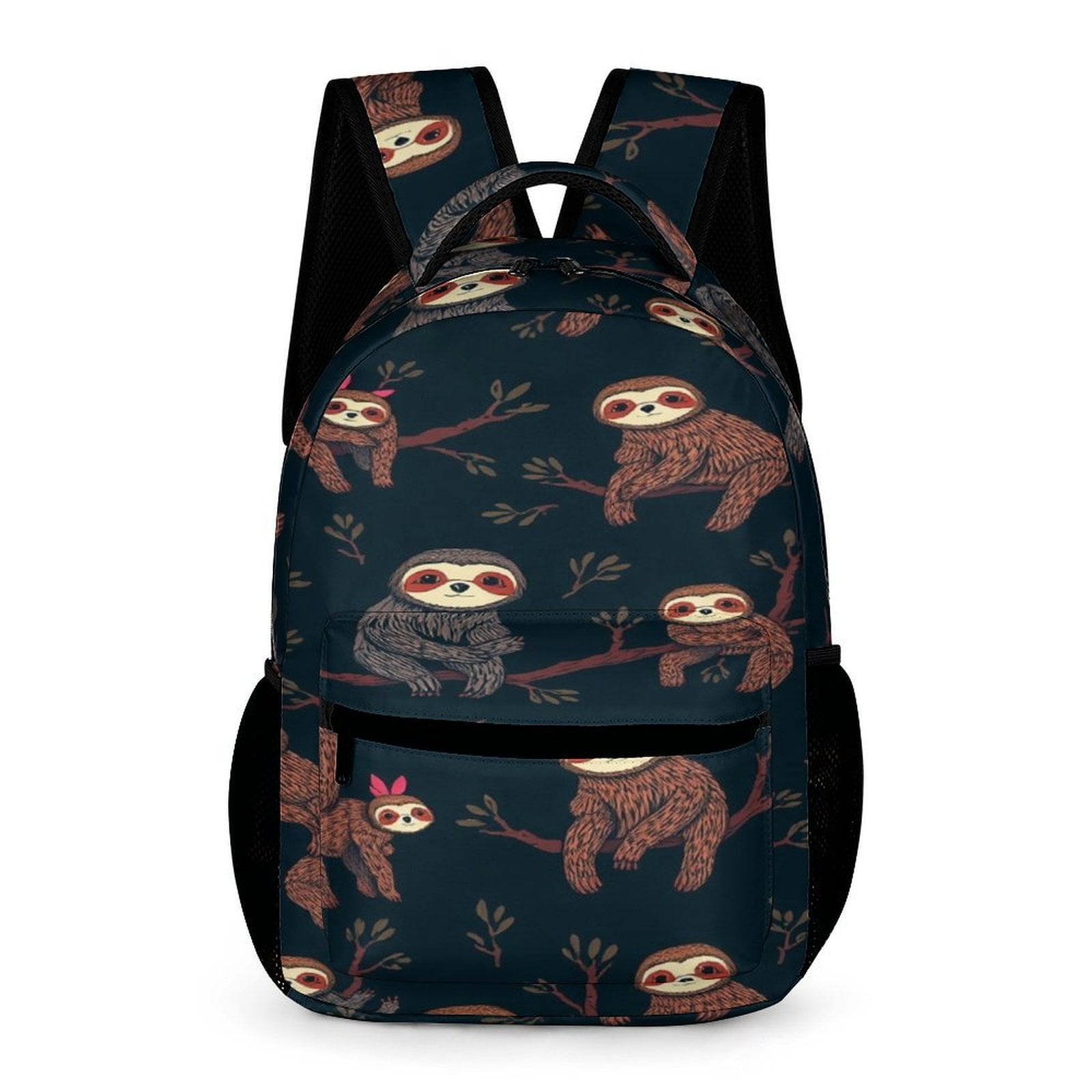 Cute Sloth Pattern Travel Canvas Laptop Backpack For Women Men ...