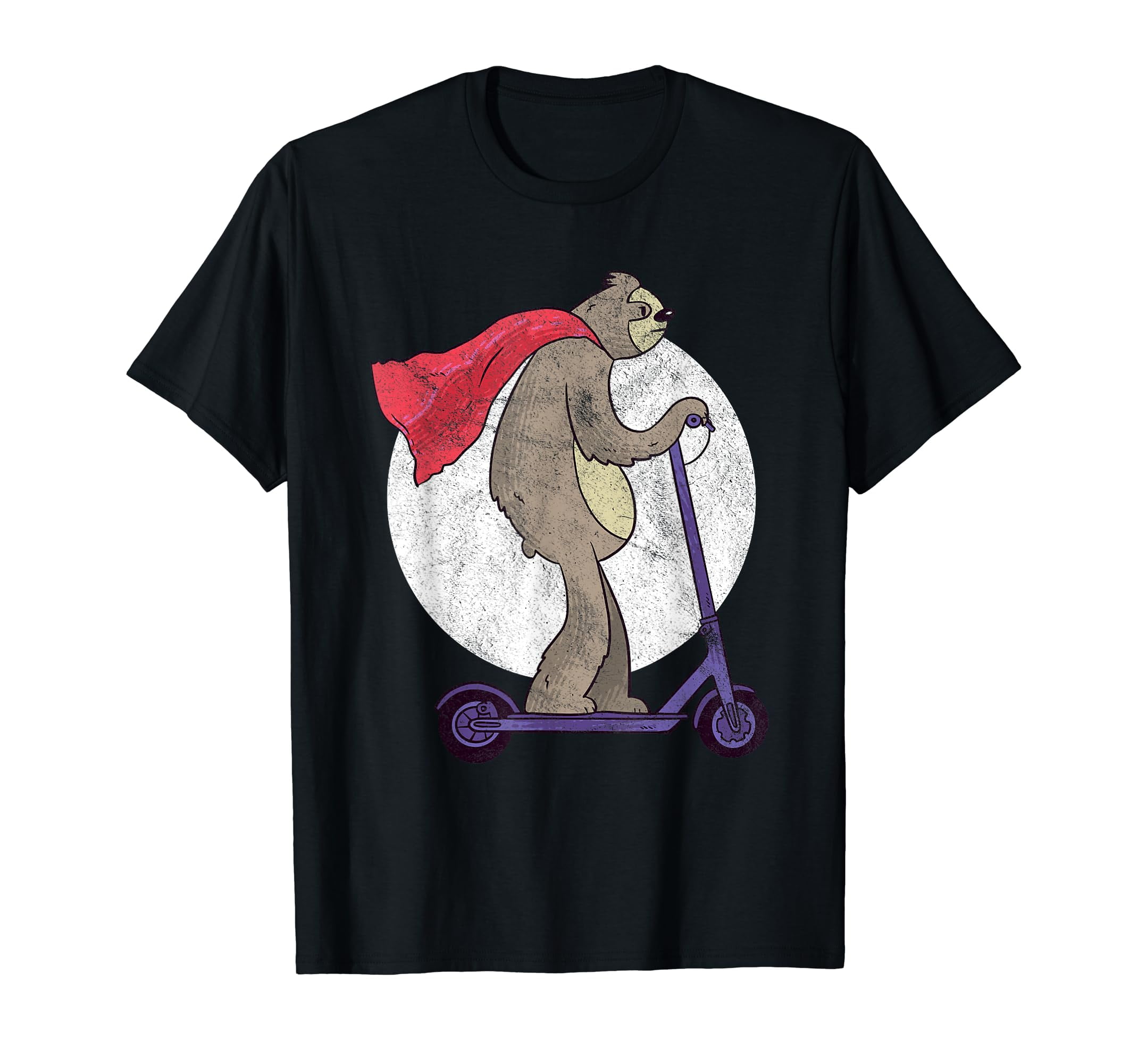 Cute Sloth Riding An Electric Scooter Graphic T-Shirt - Walmart.com