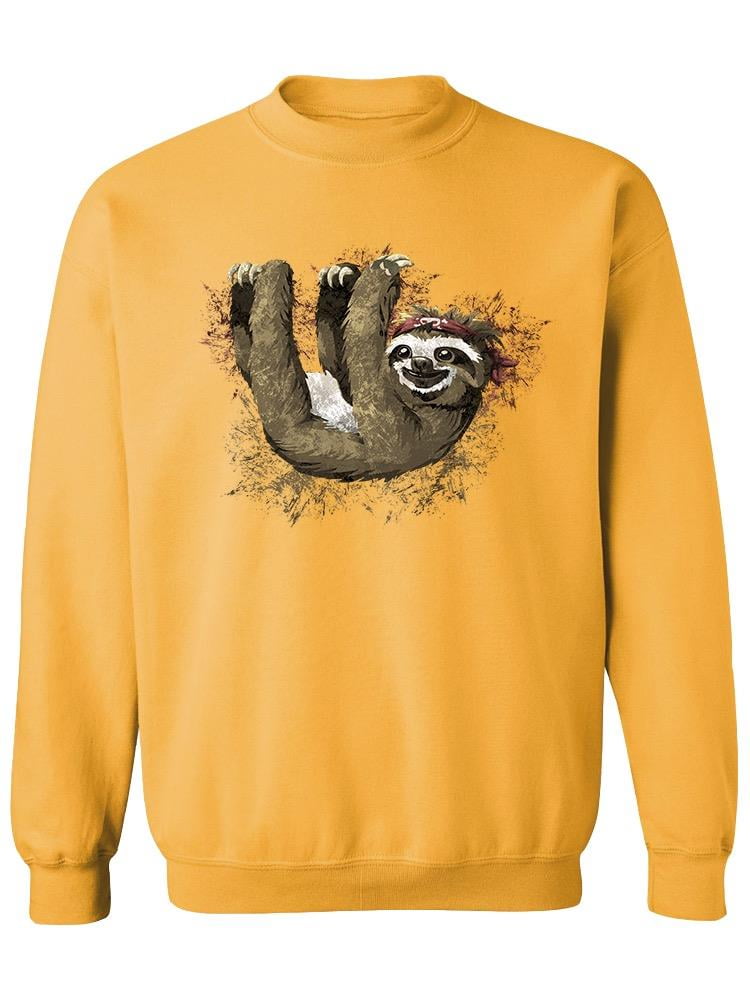 Cute Sloth Upside Down Sweatshirt Men -SPIdeals Designs, Male 4X-Large ...