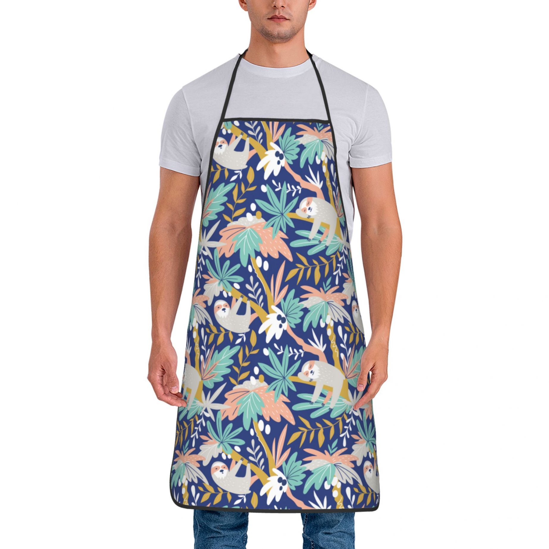 Cute Sloths Animal (10) Aprons for Women Men Waterproof Apron Kitchen ...