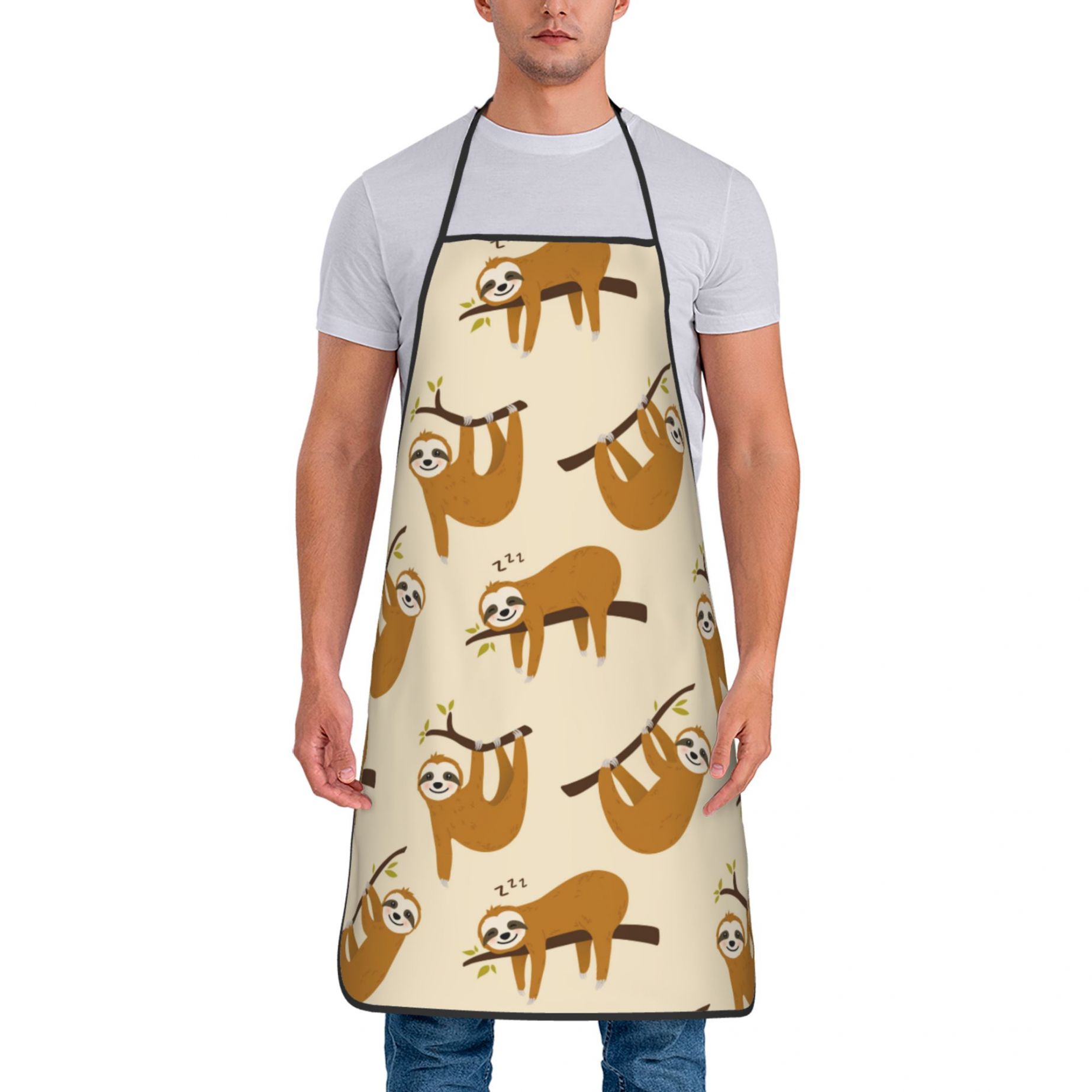 Cute Sloths Animal (17) Aprons for Women Men Waterproof Apron Kitchen ...