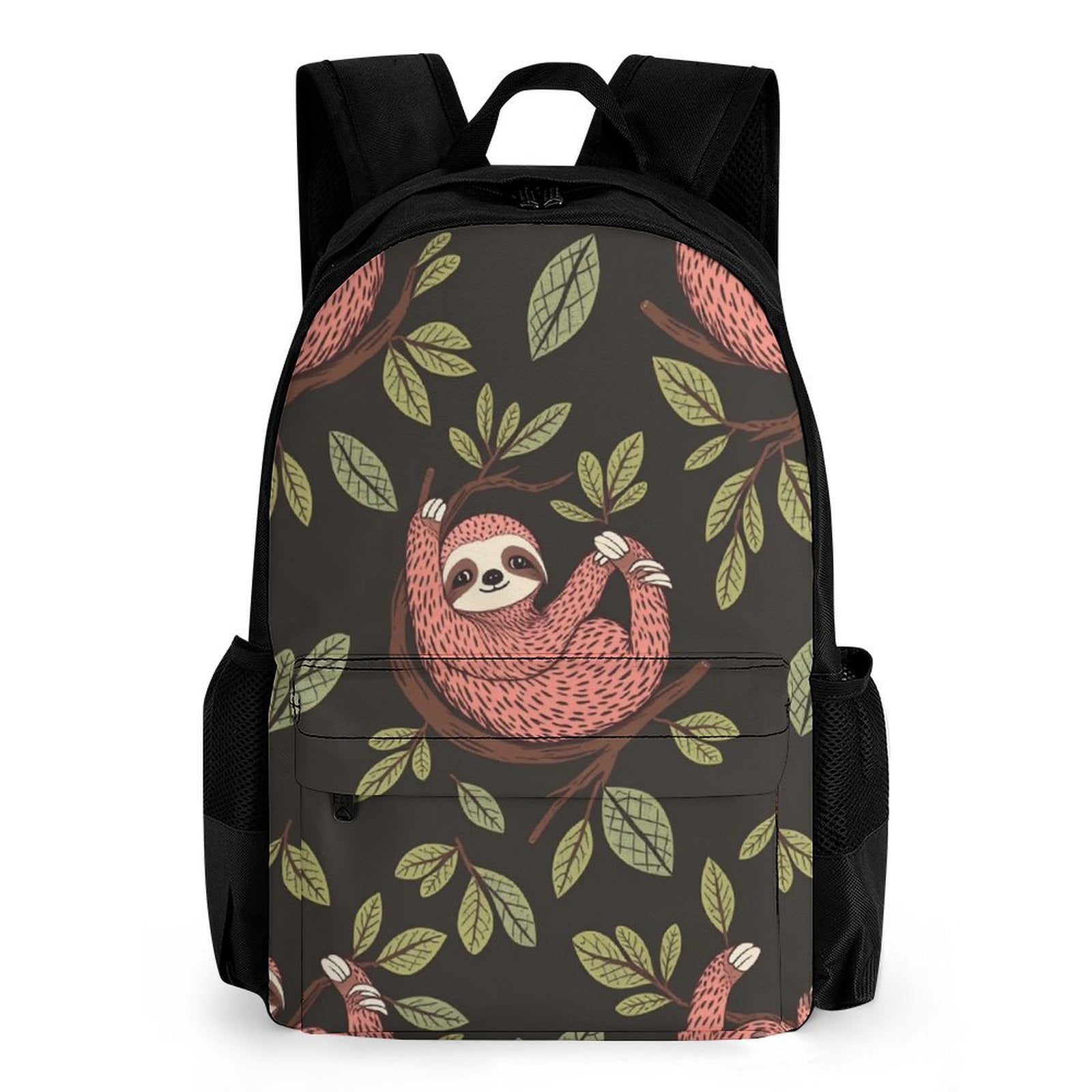 Cute Sloths Leaves Trees Backpacks for Women Men Bookbags Large ...