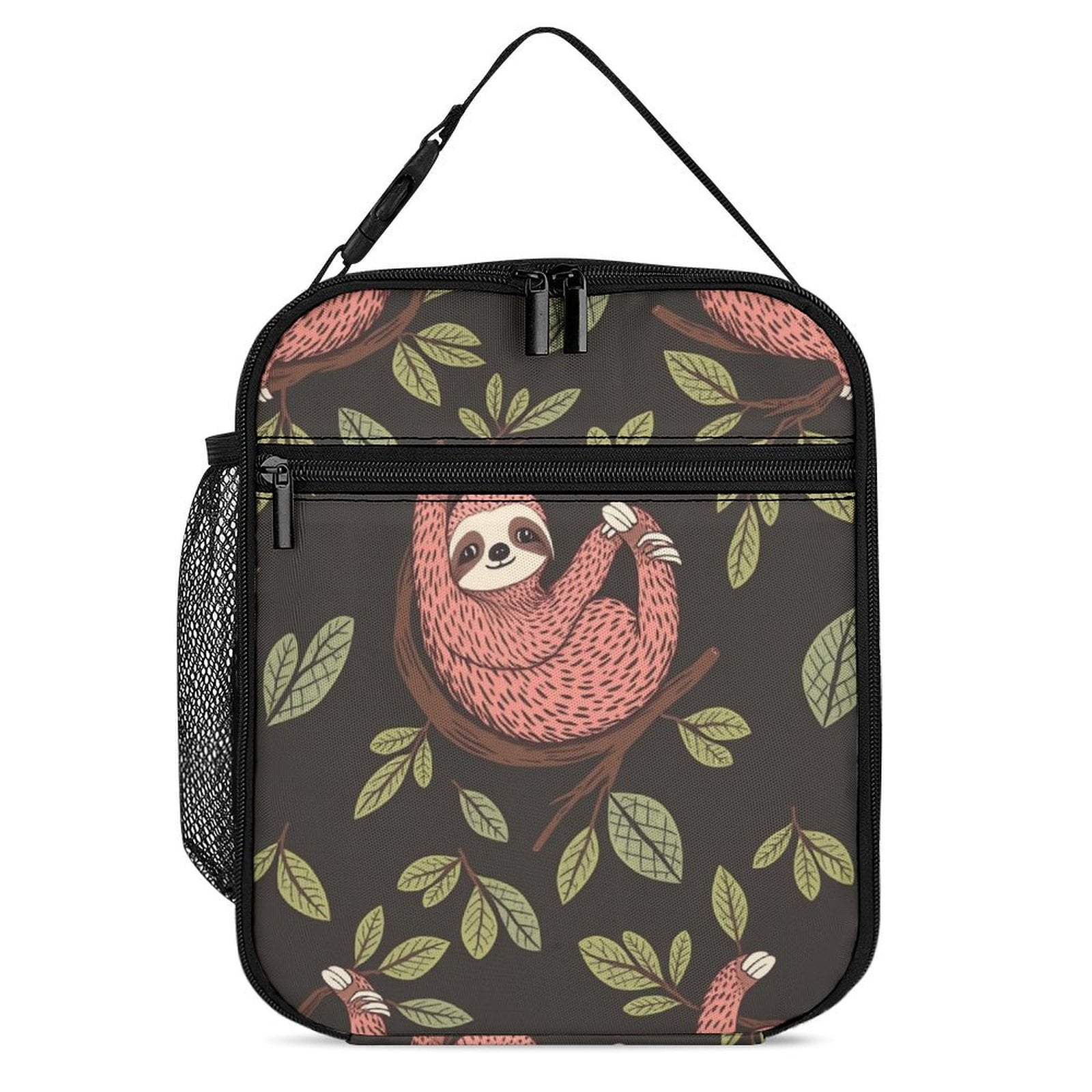 Cute Sloths Leaves Trees Lunch Box Food Bag for Work Office Outdoor ...