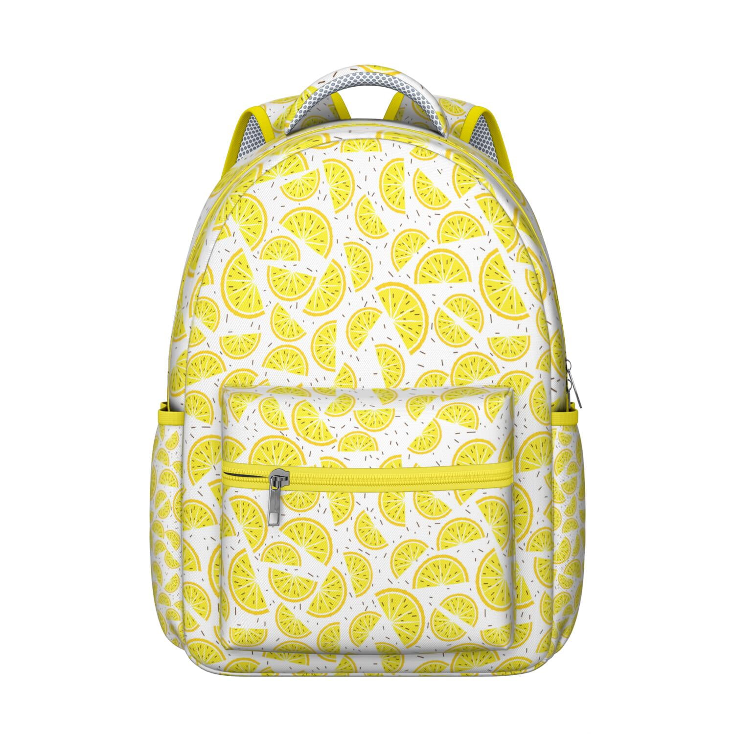 Cute Small Backpack for School, Lightweight Yellow Lemon Lover School ...