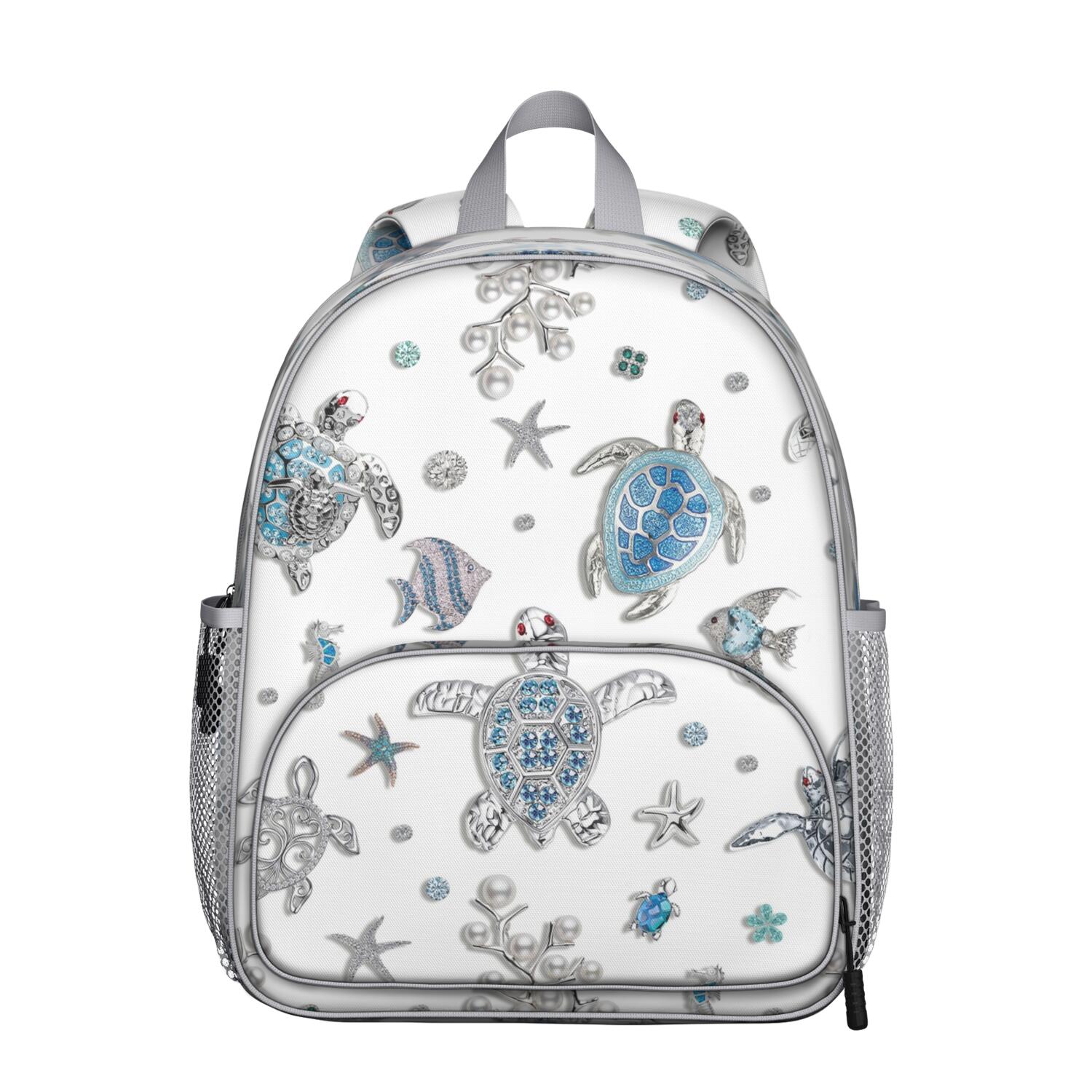 Cute Small Backpack with Beach and Reef Illustration, Lightweight and ...