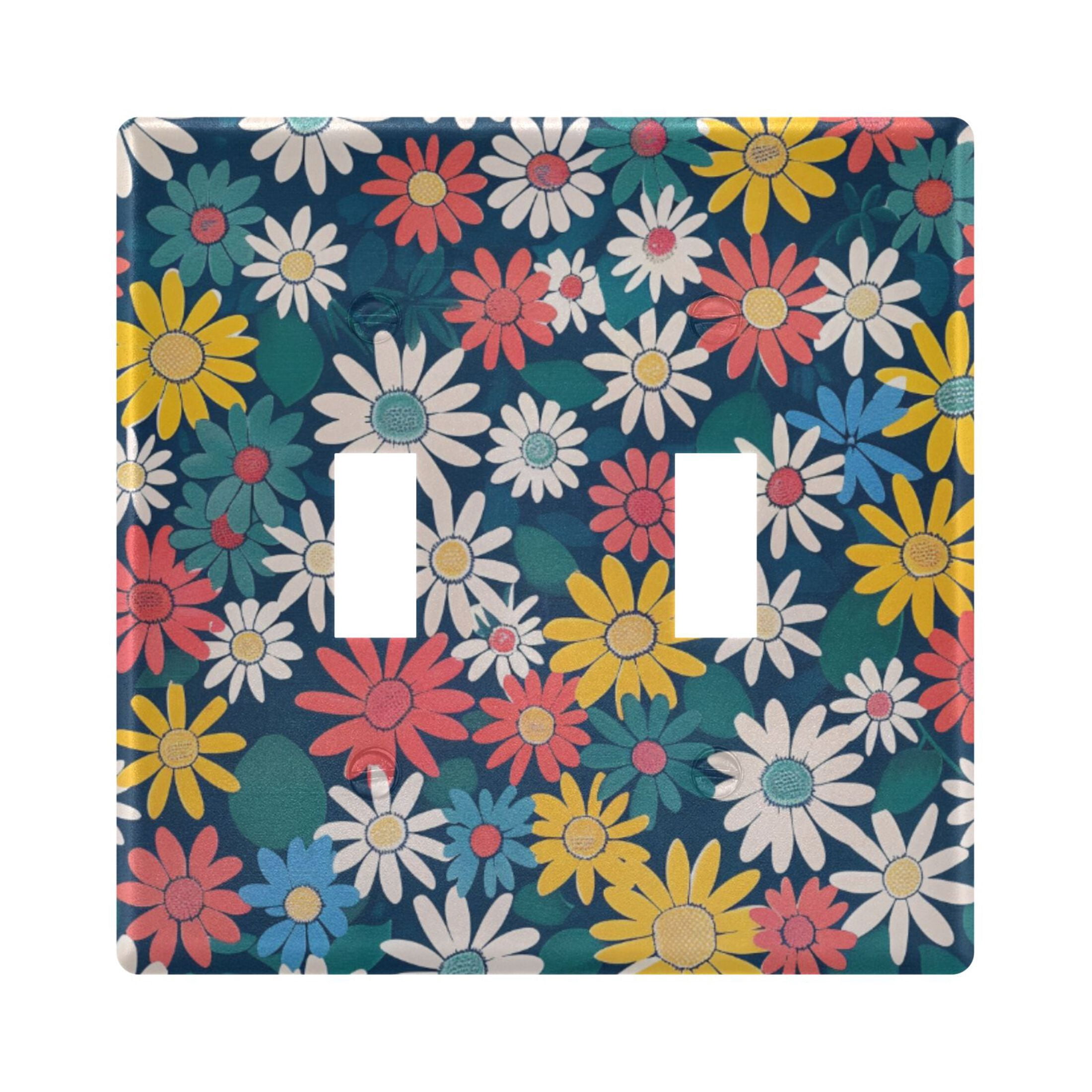 Cute Small Colorful Daisies Light Switch Cover Electrical Outlet Cover ...