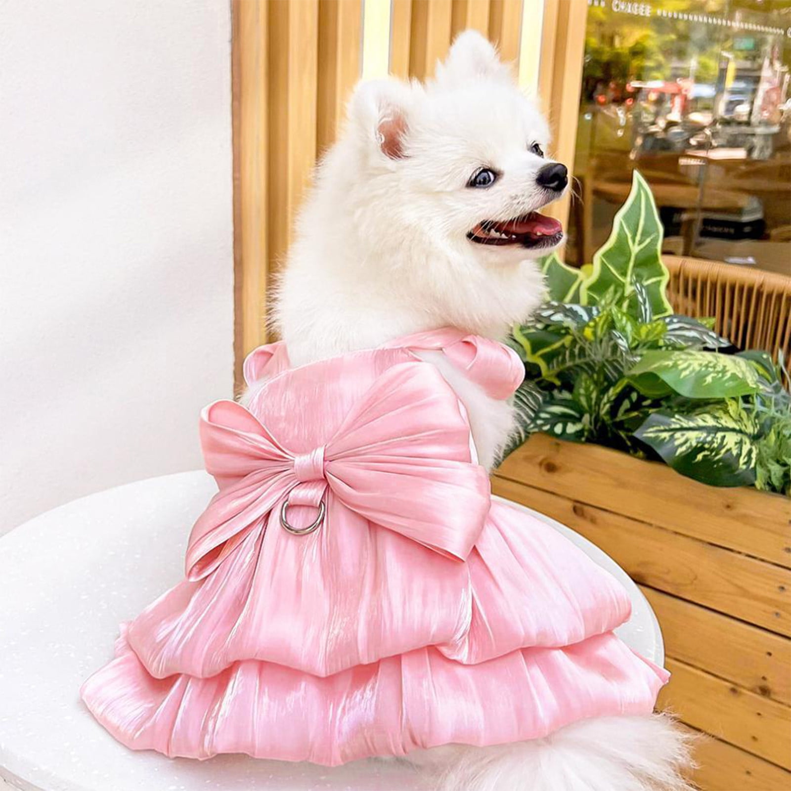 Cute Small Dog Dresses Female Puppy Outfits with Bowknot Spring Summer ...