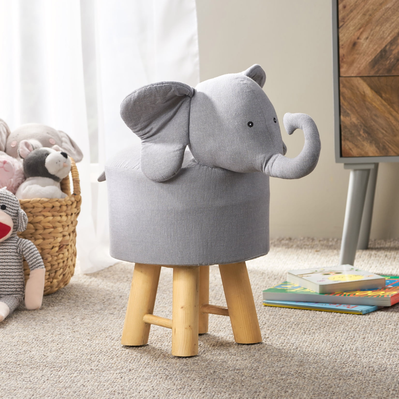 Cute Small Elephant Ottoman With Adorable Child-Friendly Design And ...