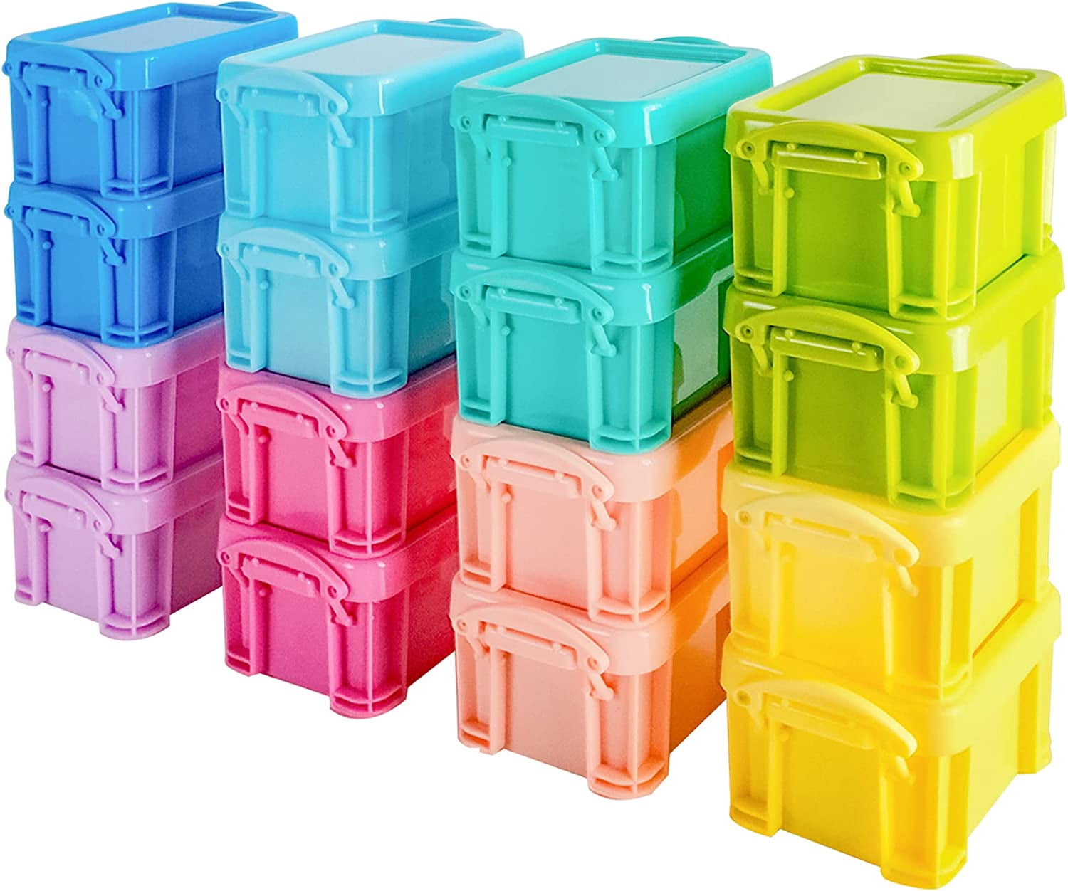 Cute Small Stackable Mini Storage Box with Lid, 8 Kinds of Macaron ...