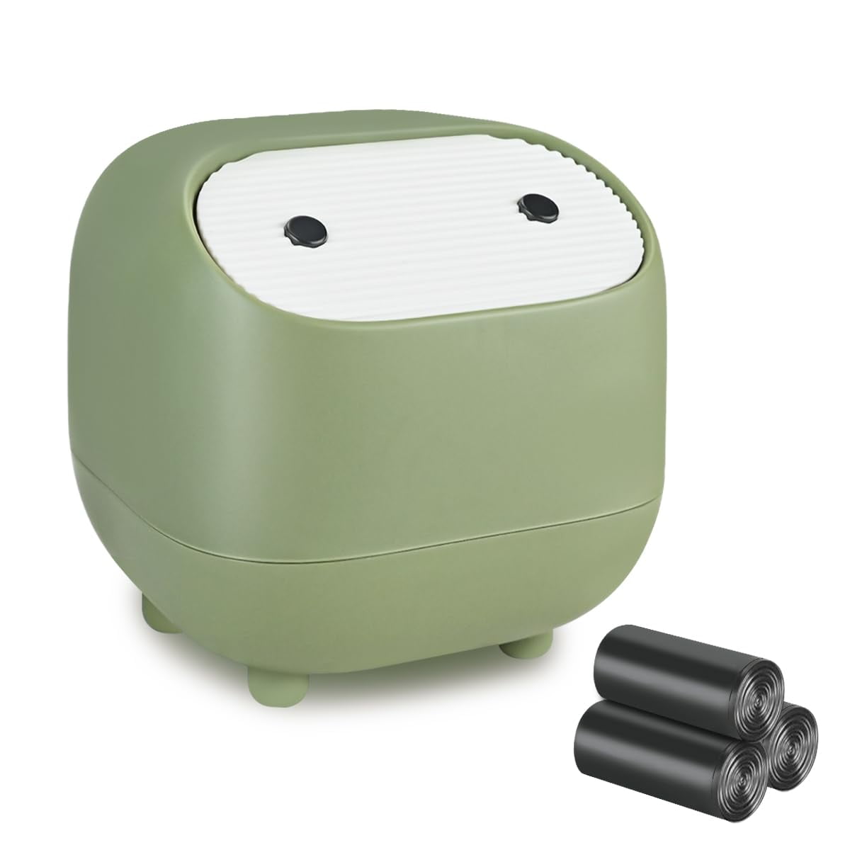 Cute Small Trash Can with Lid, Mini Trash Can, Desktop Paper Bin with ...