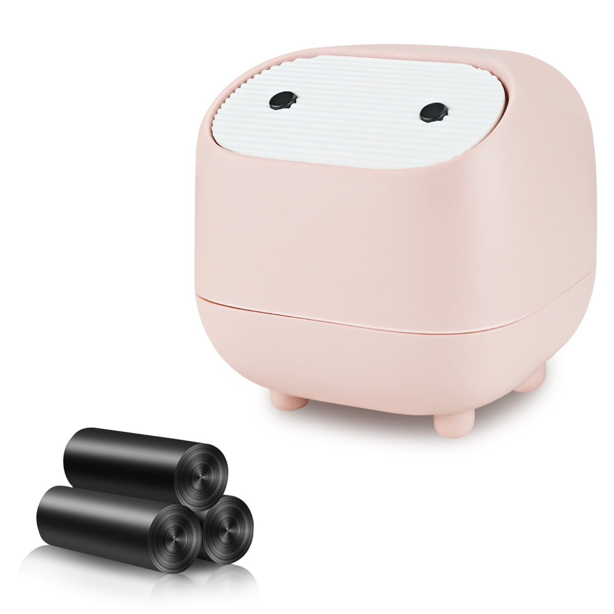 Cute Small Trash Can with Lid, Mini Trash Can, Desktop Paper Bin with ...