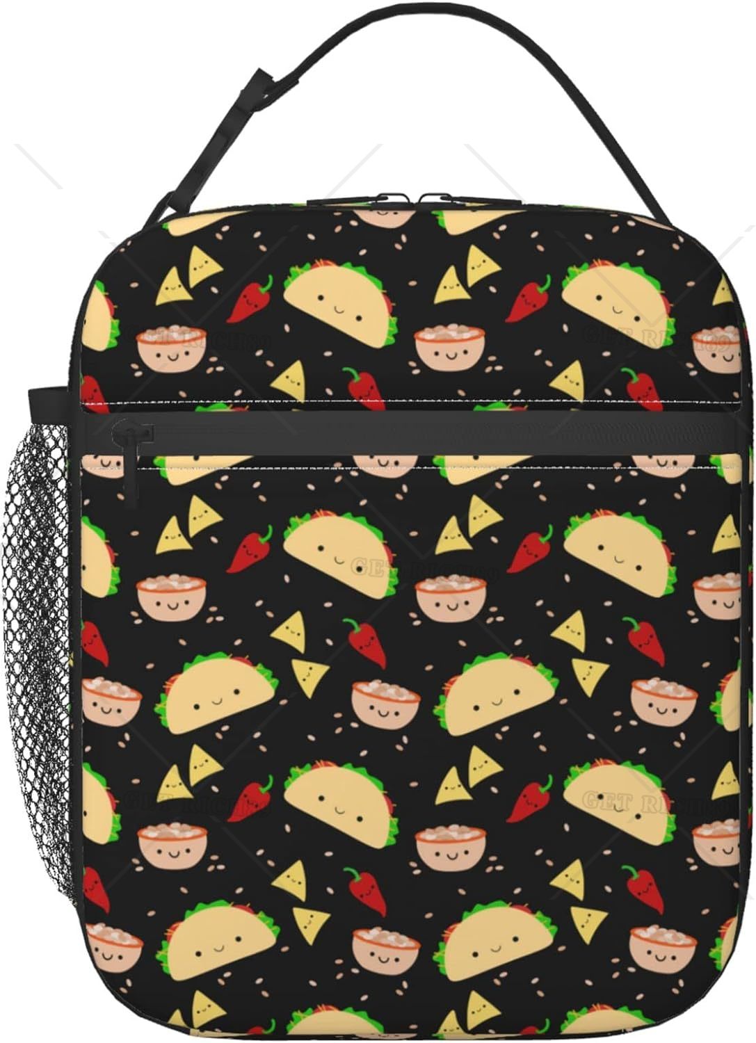 Cute Smile Dessert Fast Food Insulated Lunch Bag ish Hamburg French ...