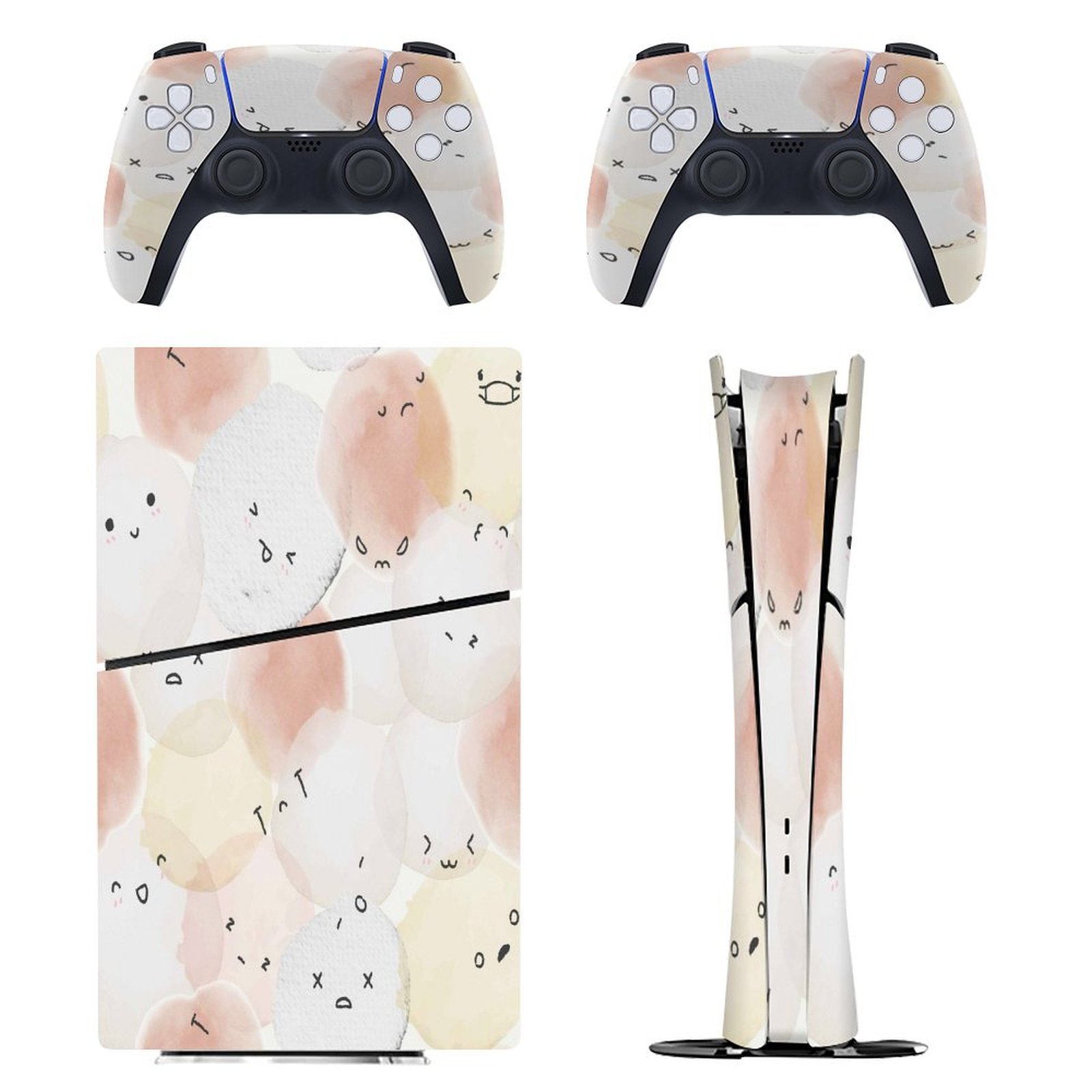 Cute Smile Pattern PS5/PS5 Slim Digital Disc Skin Sticker For Console ...