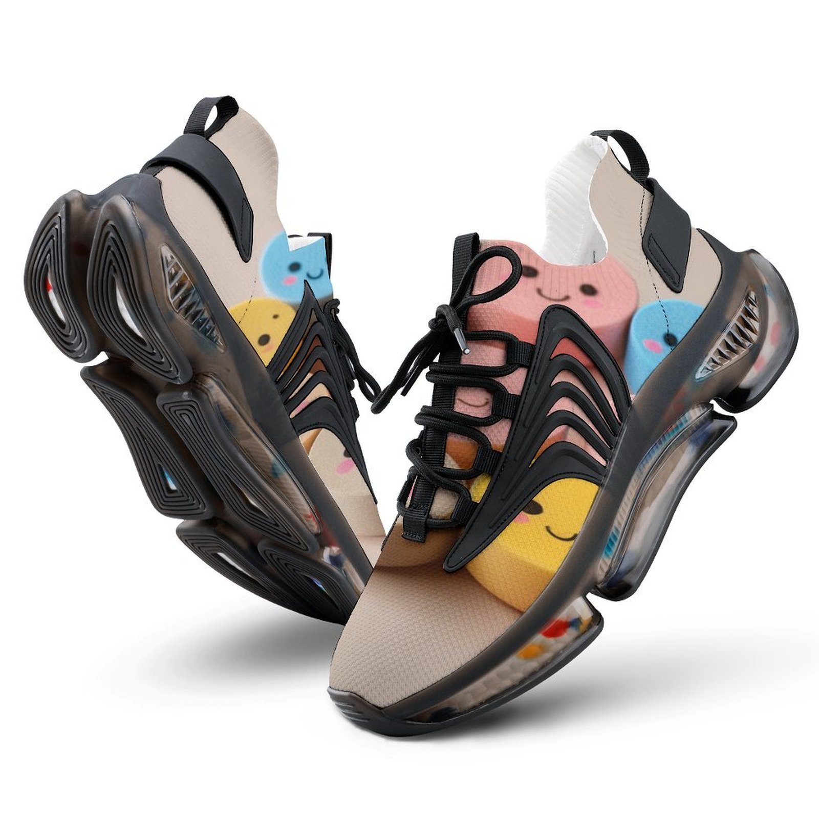 Cute Smiley Erasers Set Walking Shoes for Men Woman Lightweight Tennis ...