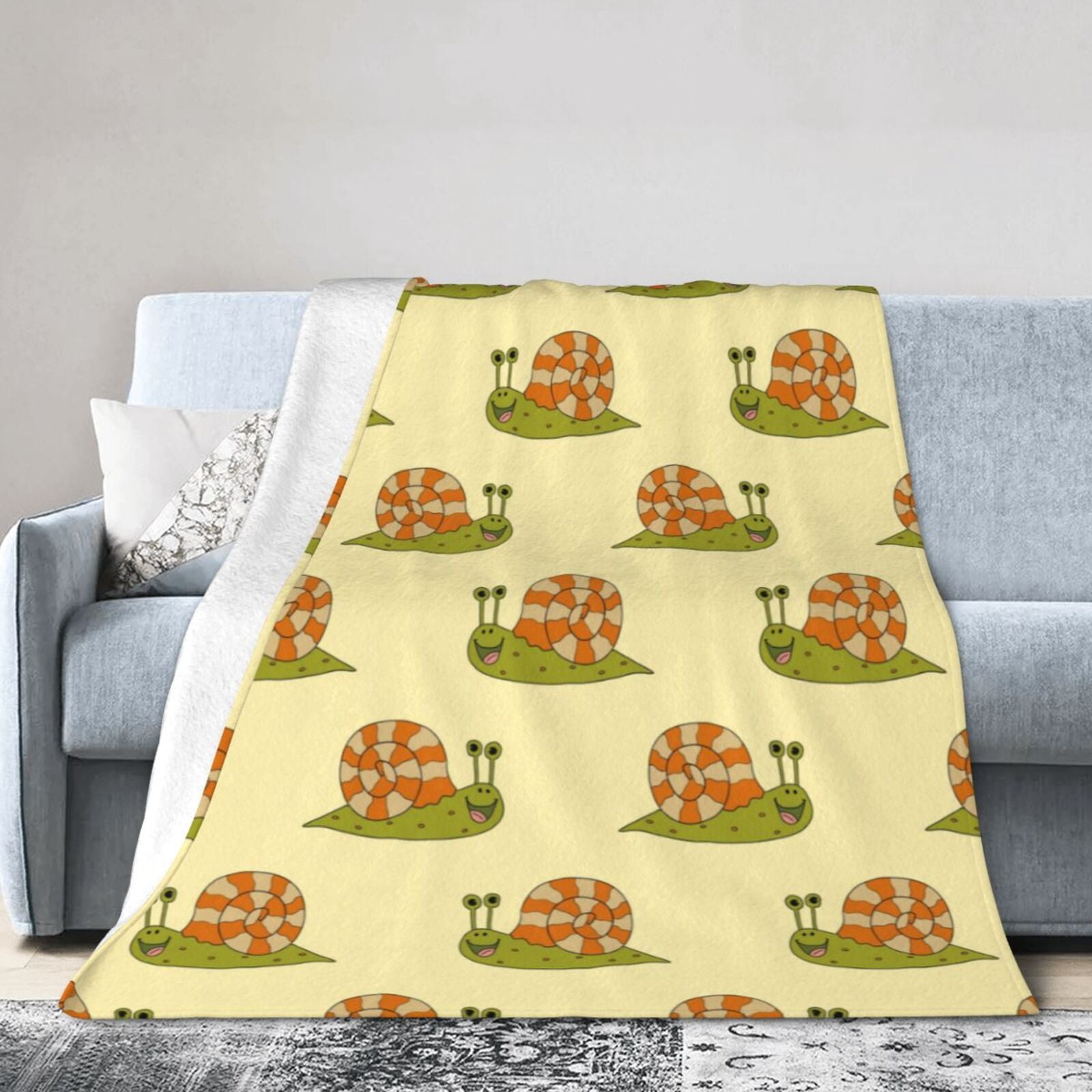 Cute Snail Animal Pattern Micro Fleece Air Conditioning Blanket Warm ...