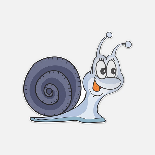 Cute Snail Cartoon Animal Die-Cut Sticker Phone Decal Water Bottle ...