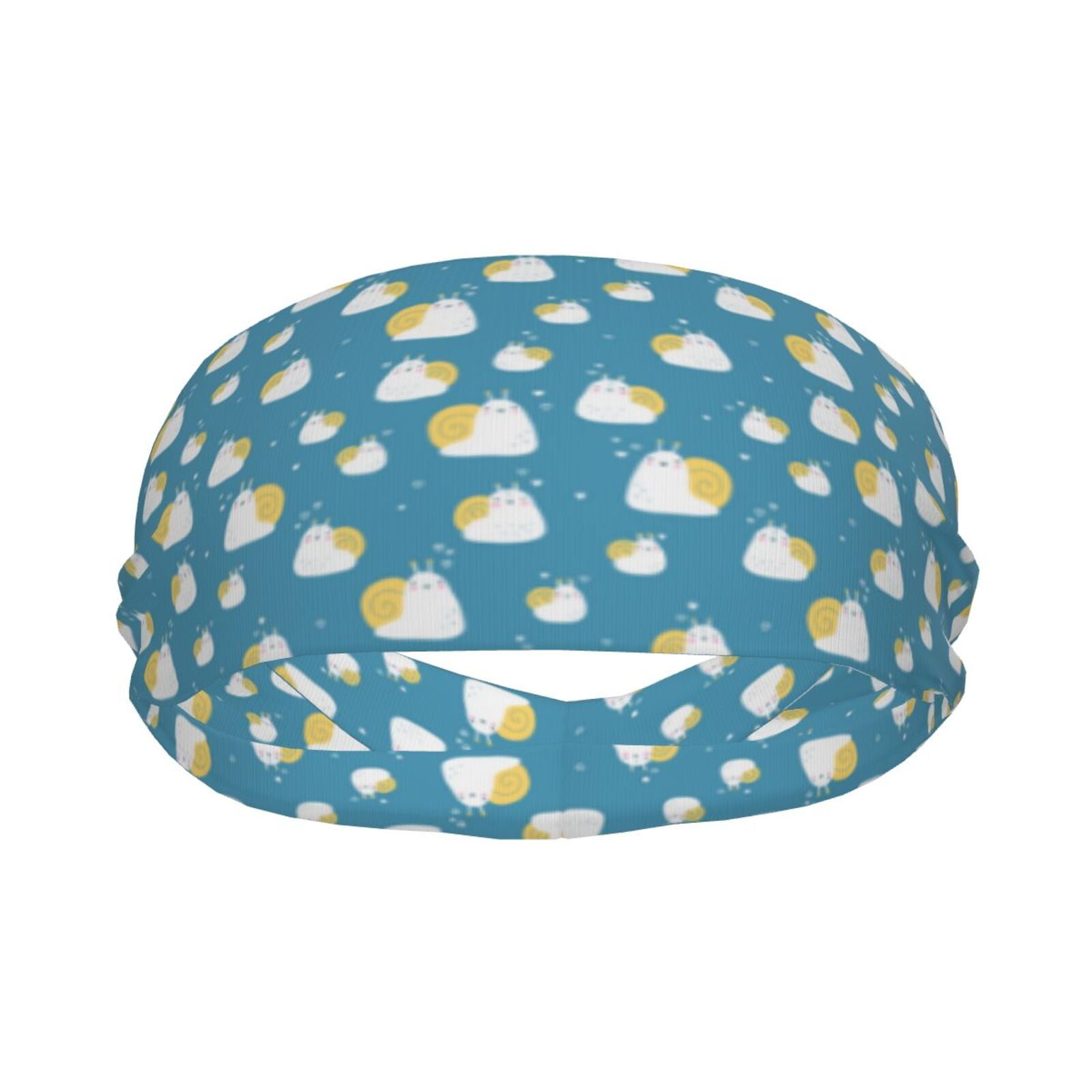Cute Snail Print Blue Sports Headbands for Men/Women Workout Headband ...