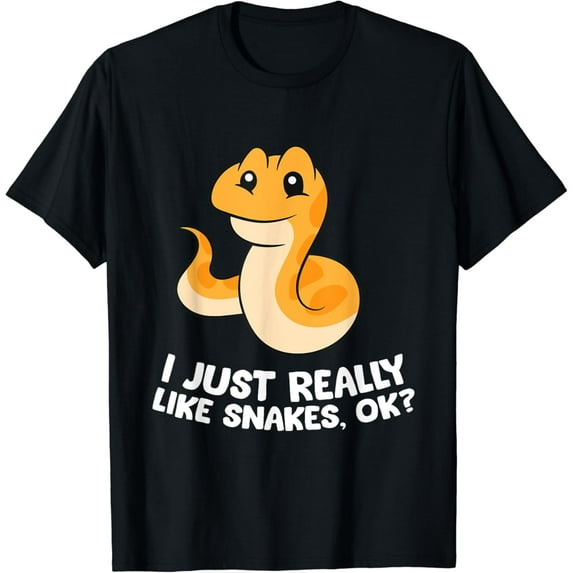 Cute Snake Graphic I Just Really Like Snakes OK Funny TShirt for Snake ...
