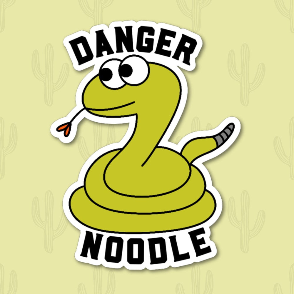 Cute Snake Sticker, Danger Noodle, Reptile Sticker, Rude Stickers ...