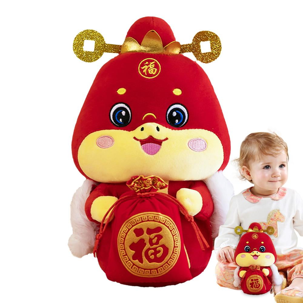 Cute Snake Toy Mascot Snake Plush Toy Super Soft Red 2025 Year Of The ...