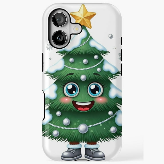 Cute Snow Tree Silver Ornament Festive Cartoon Design for iPhone 17 11 ...