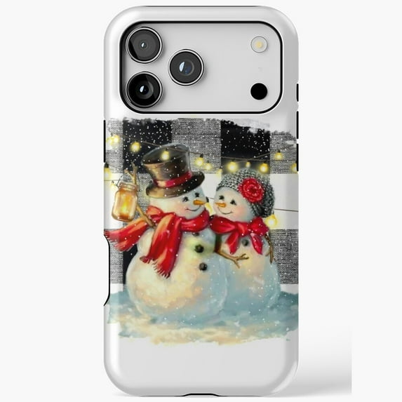 Cute Snowman Couple Winter Case for iPhone 11 12 13 14 15 16 17 Pro Max ...