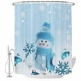 Cute Snowman Shower Curtain, Waterproof Shower Curtains for Bathroom ...