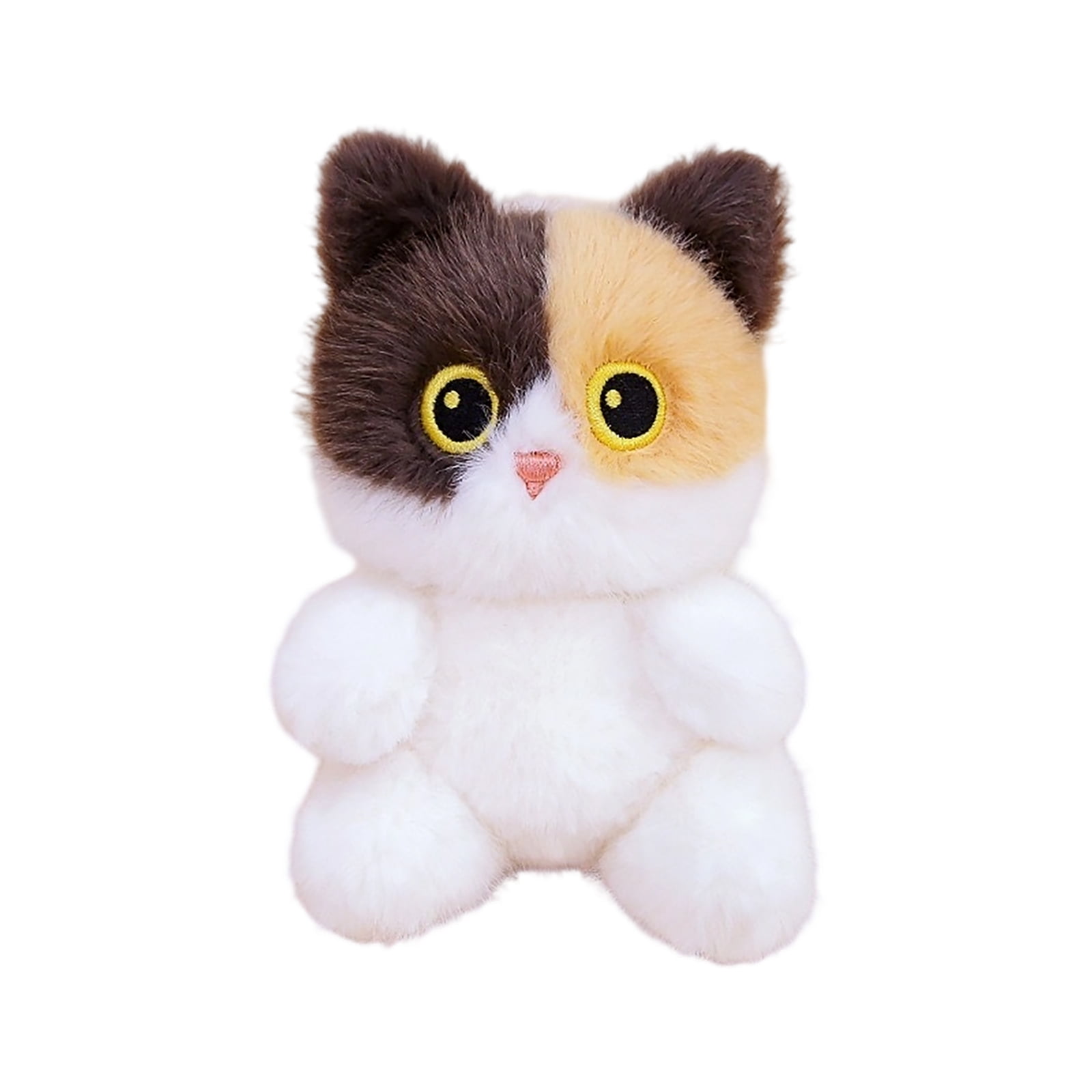 Cute Soft Black Cat Plush Toy, Adorable Stuffed Animal With Big Eyes ...