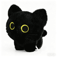 Cute Soft Black Cat Plush Toy Pillow - Stuffed Animal for Kids, Boys ...