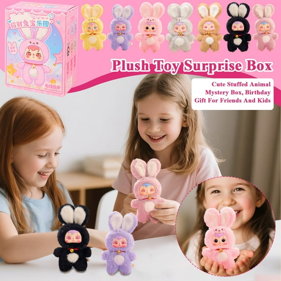 Cute Soft Fluffy Stuffed Animals for Kids，Kawaii Plush Doll Blind Box ...