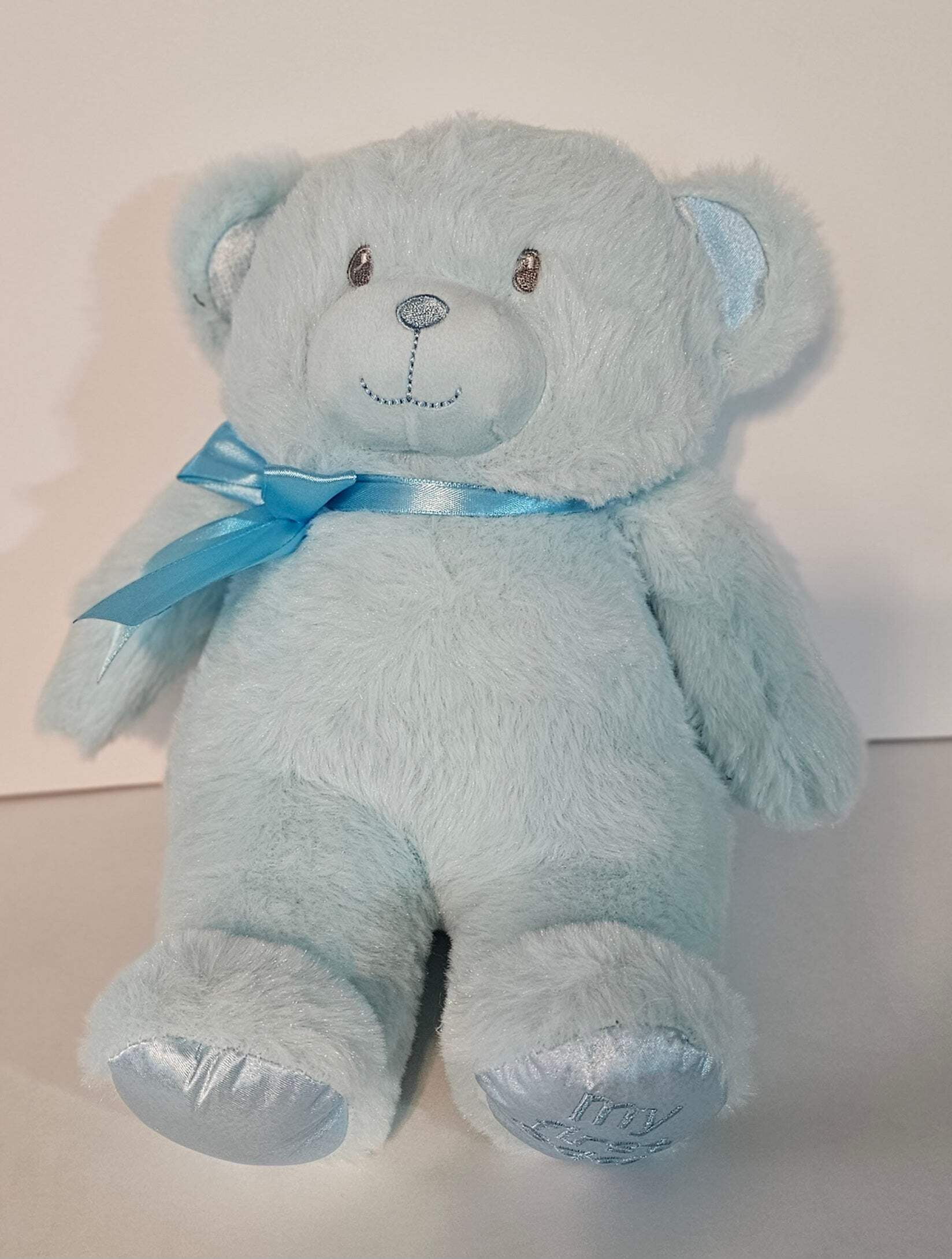 Cute & Soft Light Blue Teddy Bear FAUX FUR -by Uxue Diapers Cakes ...