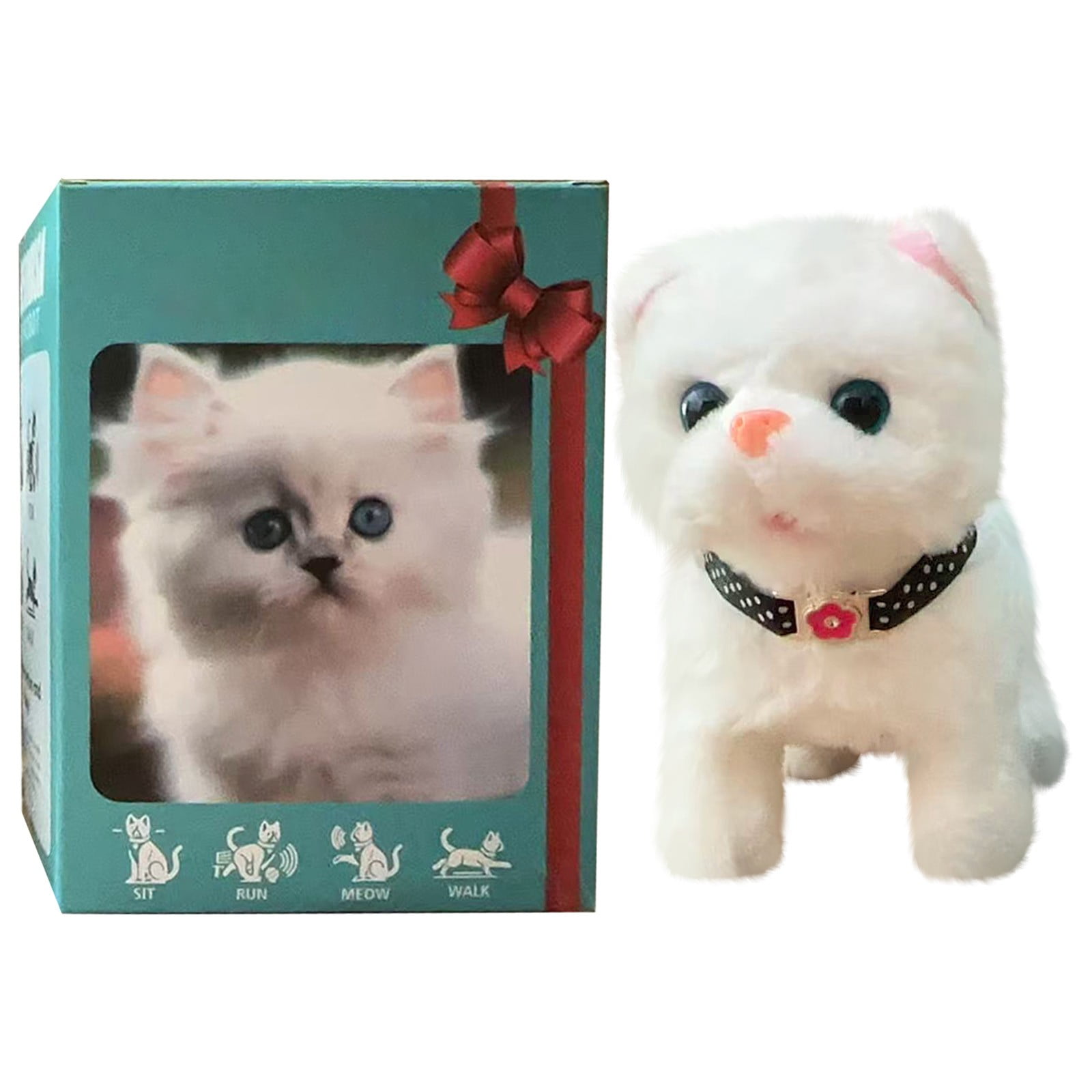 Cute Soft & Responsive Interactive Robot Cat Toy - Adorable Electronic ...