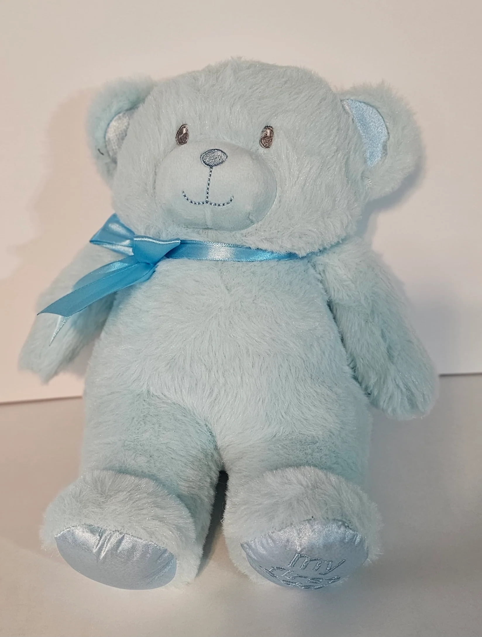 Cute & Soft Stuffed Light Blue Teddy Bear by Uxue Diapers Cakes ...