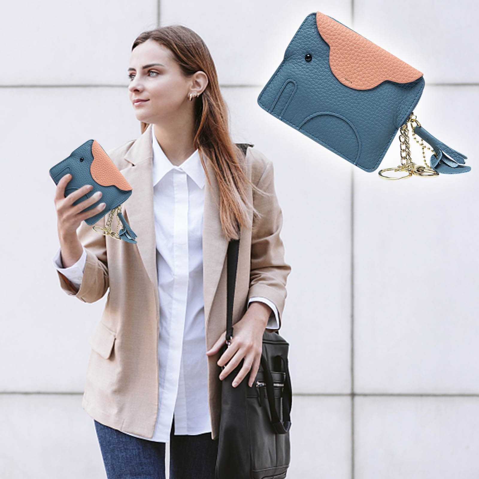 Cute Soft Zip Coin Purse Wallet Bag for Women, Lightweight Leather ...