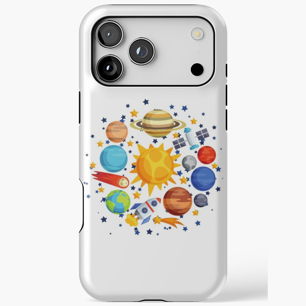 Cute Solar System Cartoon Kids Theme Phone Case for iPhone 11 through ...