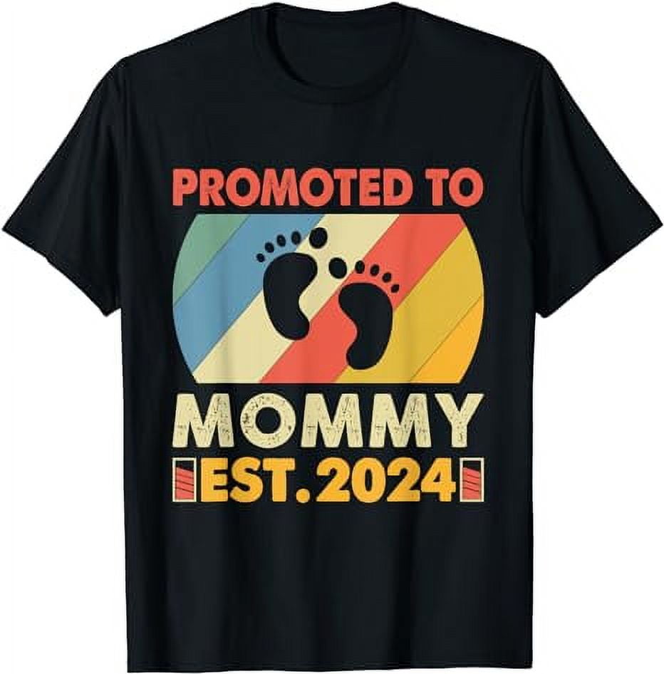 Cute Soon to Be Mom 2024 Funny Promoted to Mommy Est. 2024 T-Shirt ...