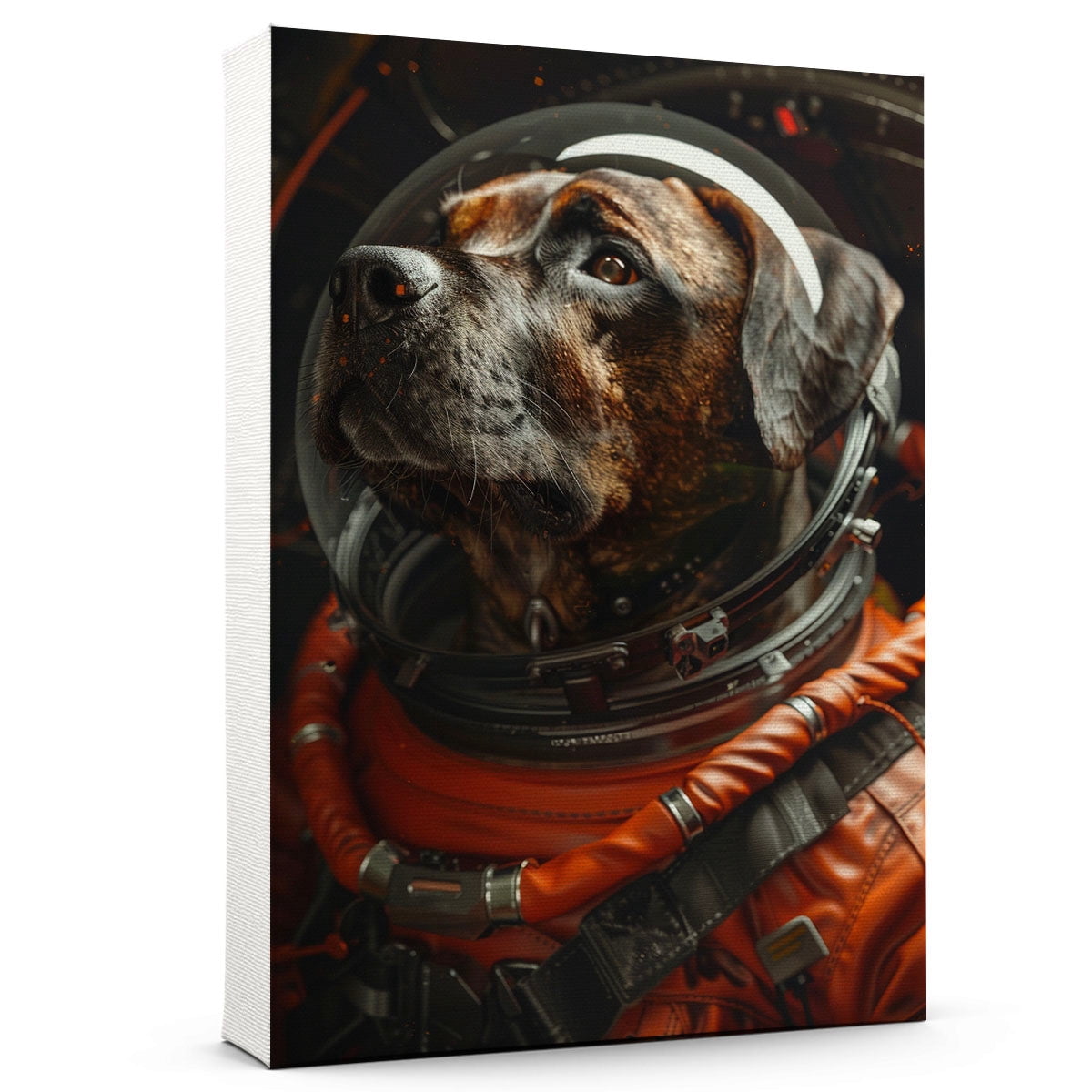 Cute Space Suit Dog Art Print, American Leopard Hound Dog Poster ...