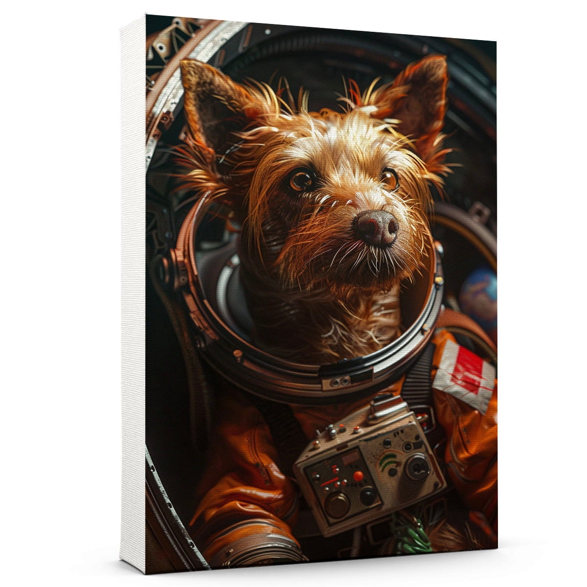 Cute Space Suit Dog Art Print, Bolognese Dog Poster Decorative Painting ...