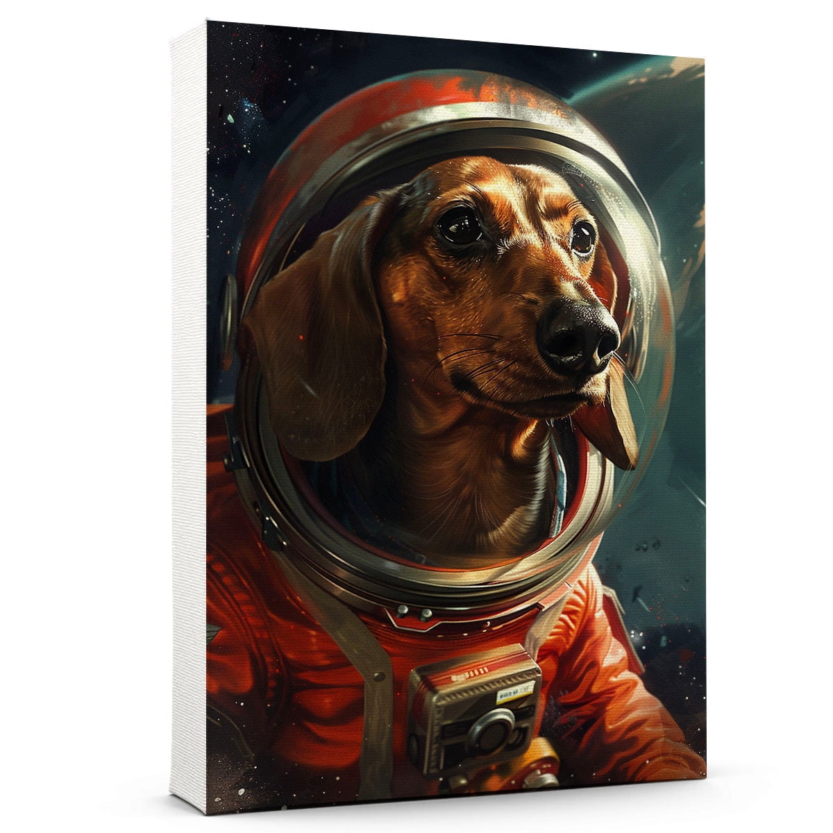 Cute Space Suit Dog Art Print, Dachshund Dog Poster Decorative Painting ...