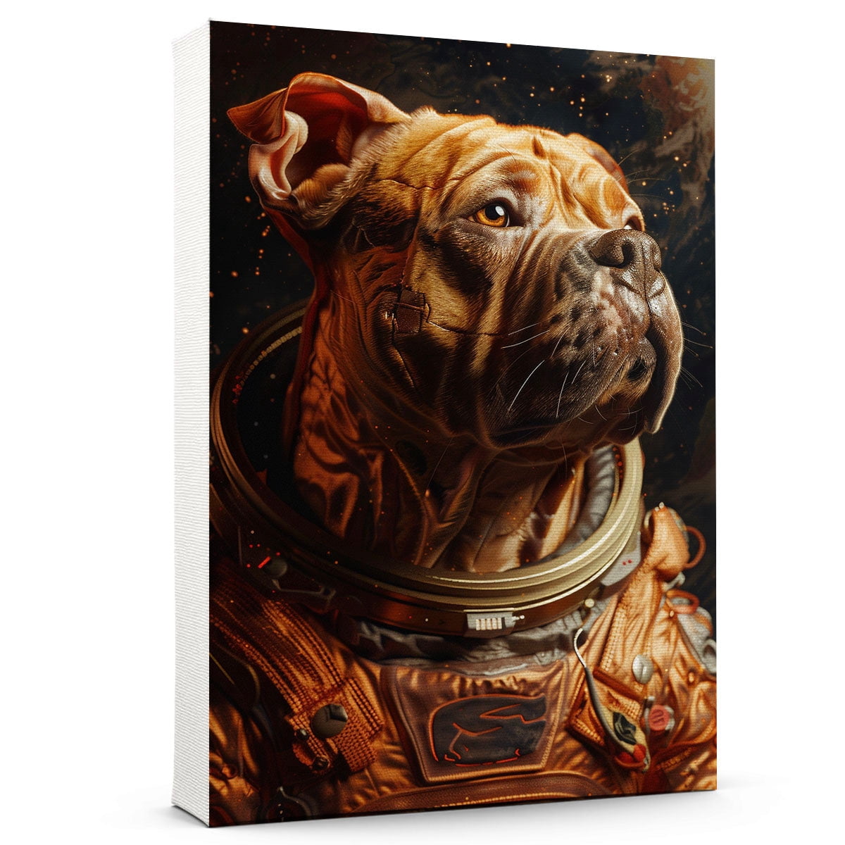 Cute Space Suit Dog Art Print, Doguede Bordeaux Dog Poster Decorative ...