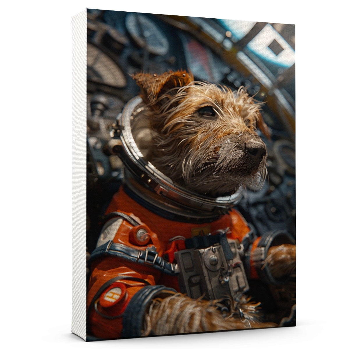 Cute Space Suit Dog Art Print, Glenofimaal Terrier Dog Poster ...