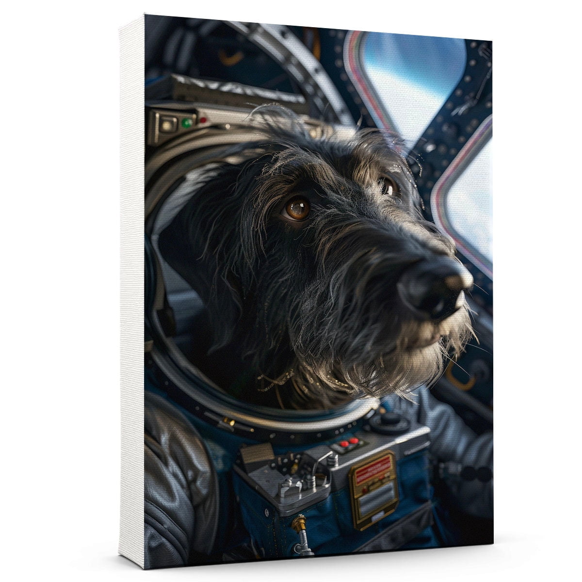 Cute Space Suit Dog Art Print, Irish Wolfhound Dog Poster Decorative ...