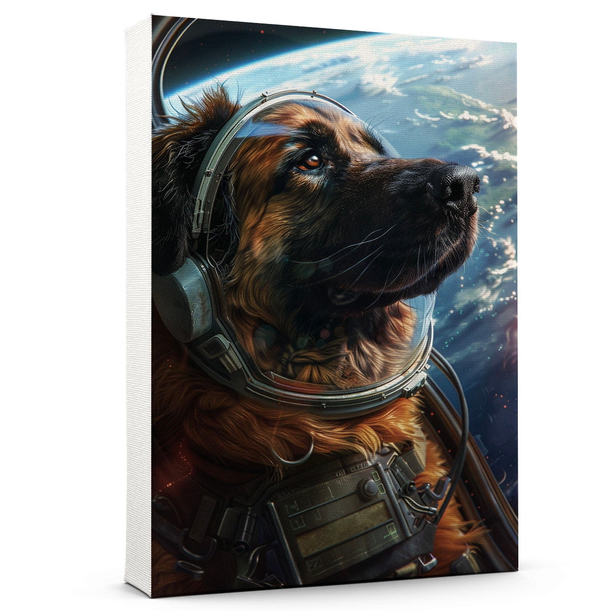 Cute Space Suit Dog Art Print, Leonberger Dog Poster Decorative ...