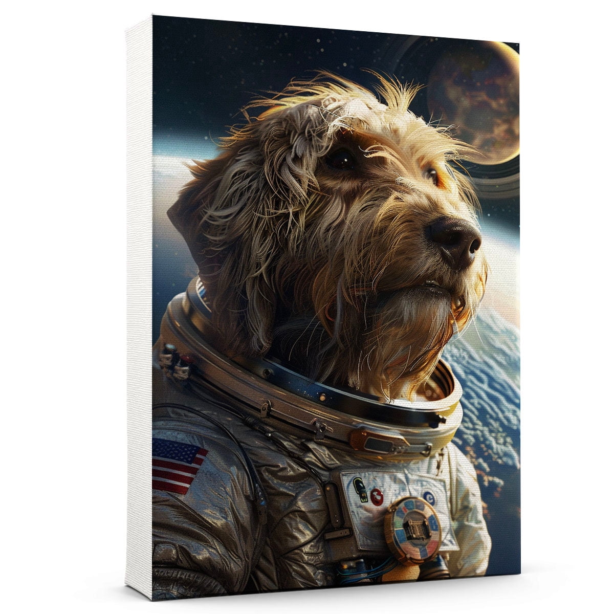 Cute Space Suit Dog Art Print, Otterhound Dog Poster Decorative ...